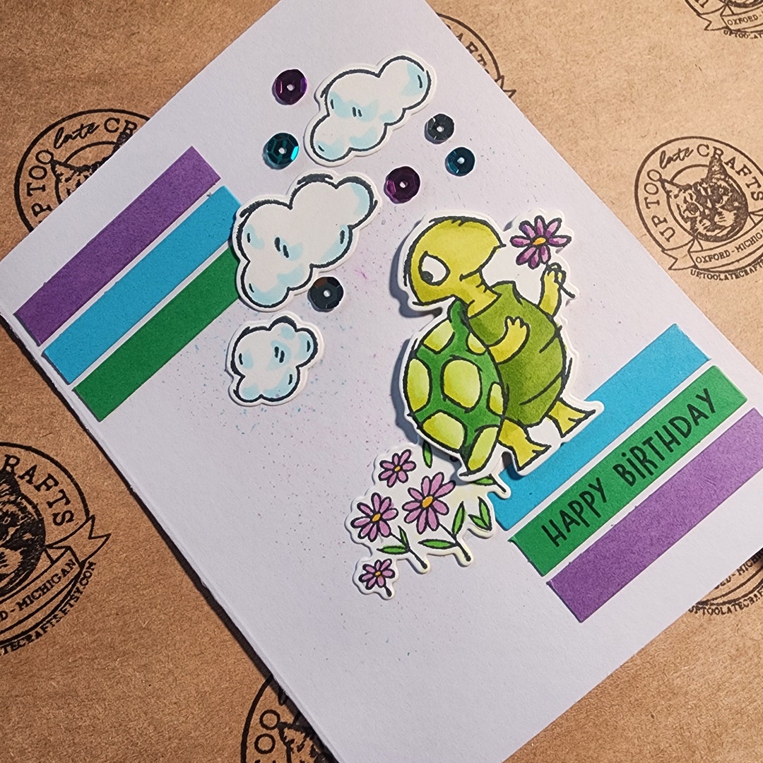 Turtle Birthday Card - Etsy