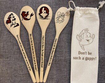 Little Mermaid Bamboo Spoon - Etsy