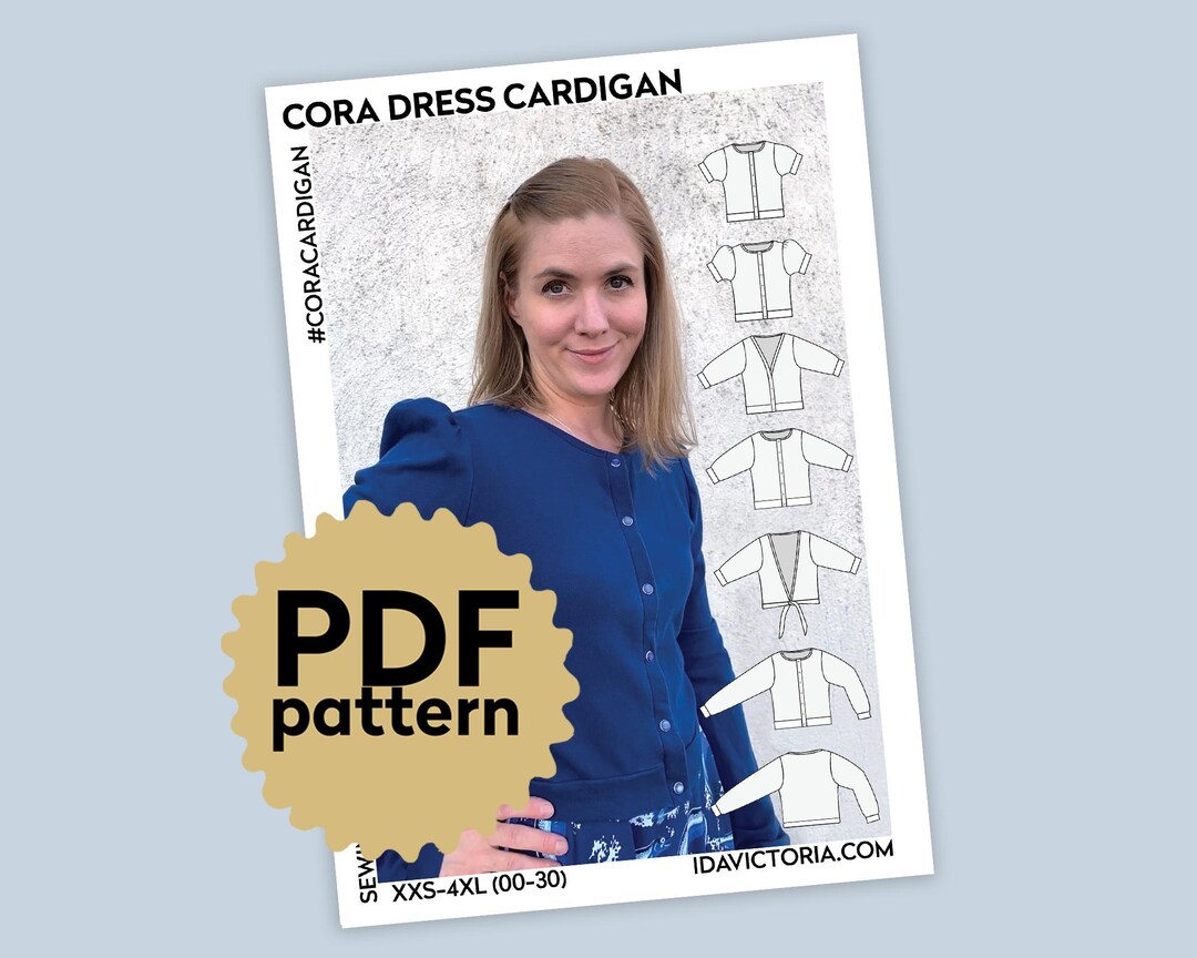 Cora Dress Cardigan - PDF Sewing Pattern (XXS-4XL) - Etsy