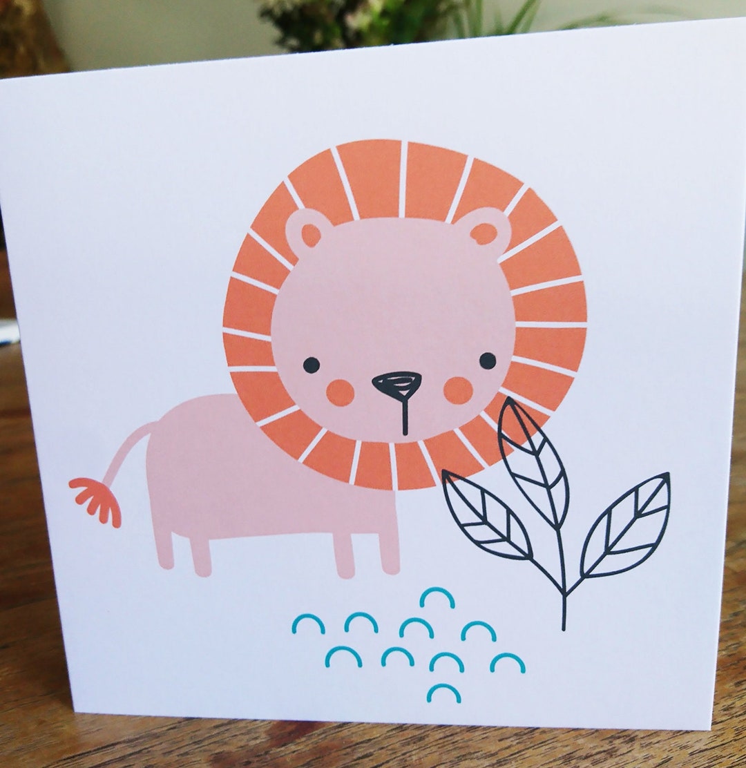 Greetings Card : BABY Lion,lion Card, Lion Birthday Card, Lion ...