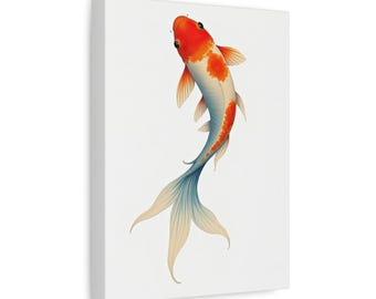 KOI FISH - Vibrant Koi Fish Art Print - Japanese Symbol of Luck and ...