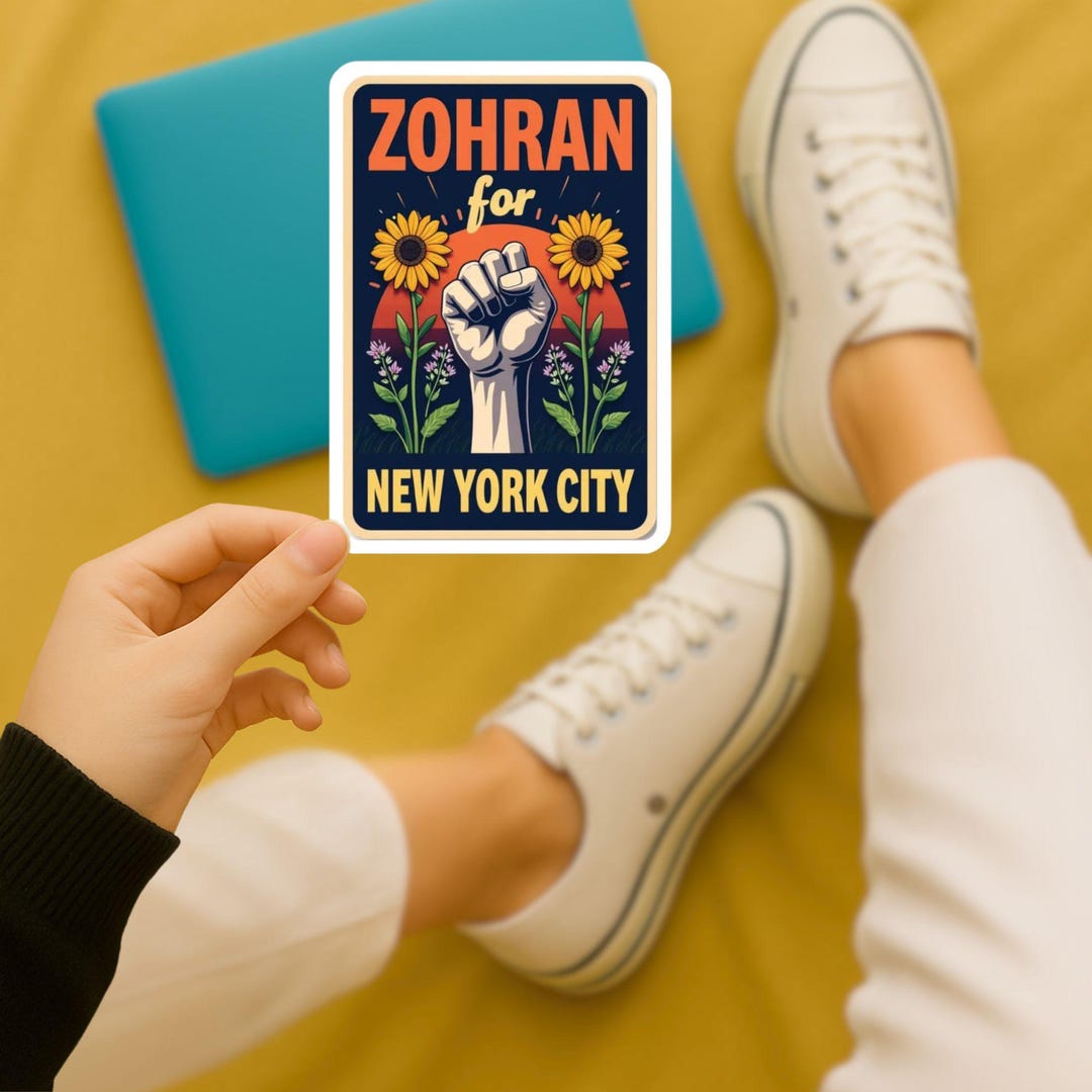 Zohran Mamdani NYC Mayor Sticker 2025 Campaign Decal, Progressive ...