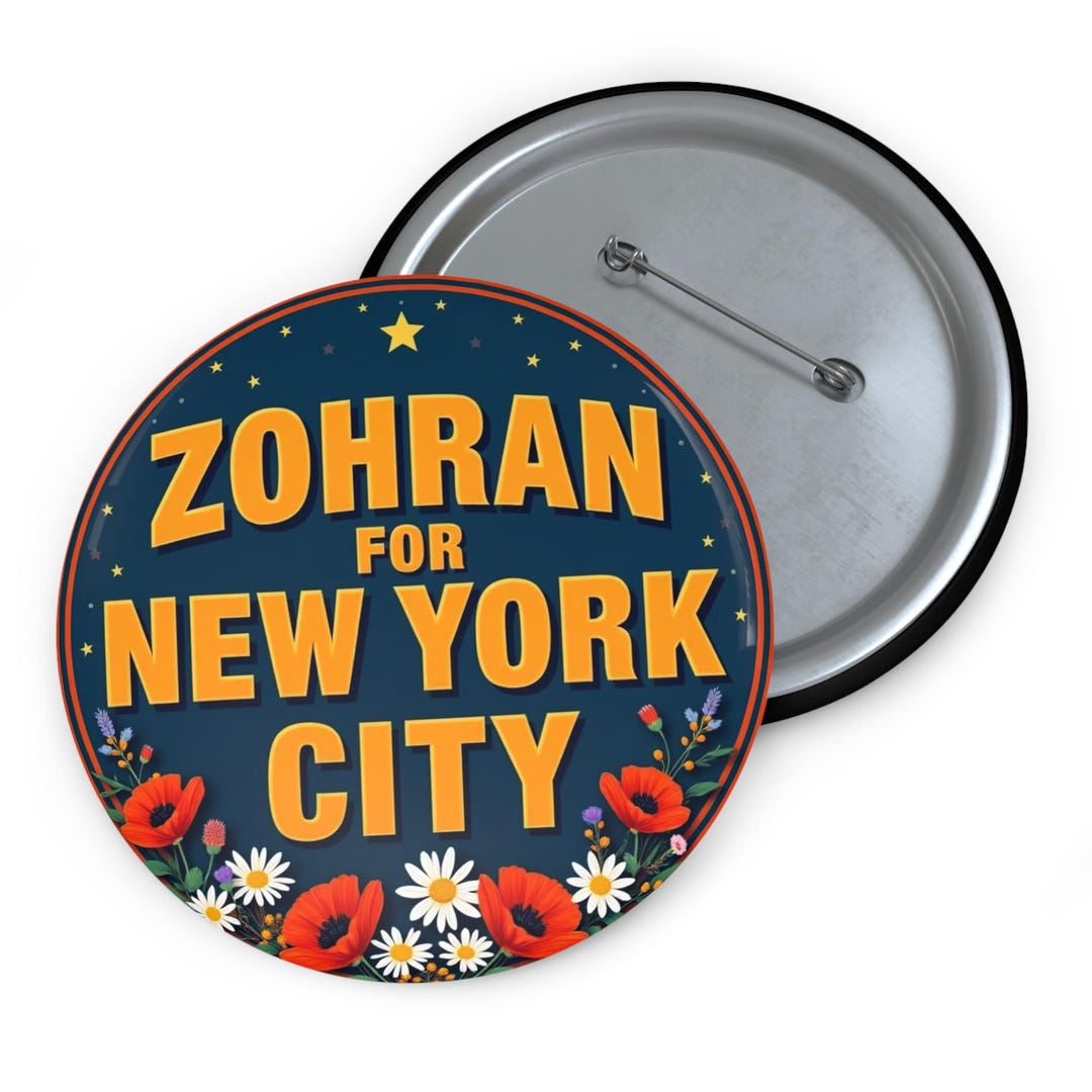 Zohran Mamdani for NYC Pin Button | Political Campaign Supporter Badge ...