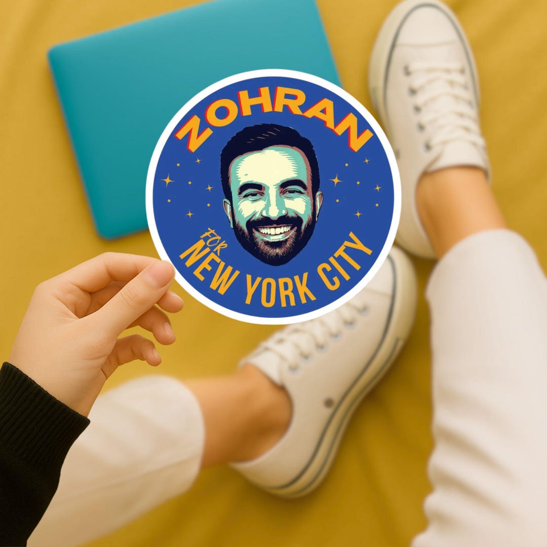 Zohran Mamdani NYC Mayor 2025 Campaign Sticker: Progressive Political ...