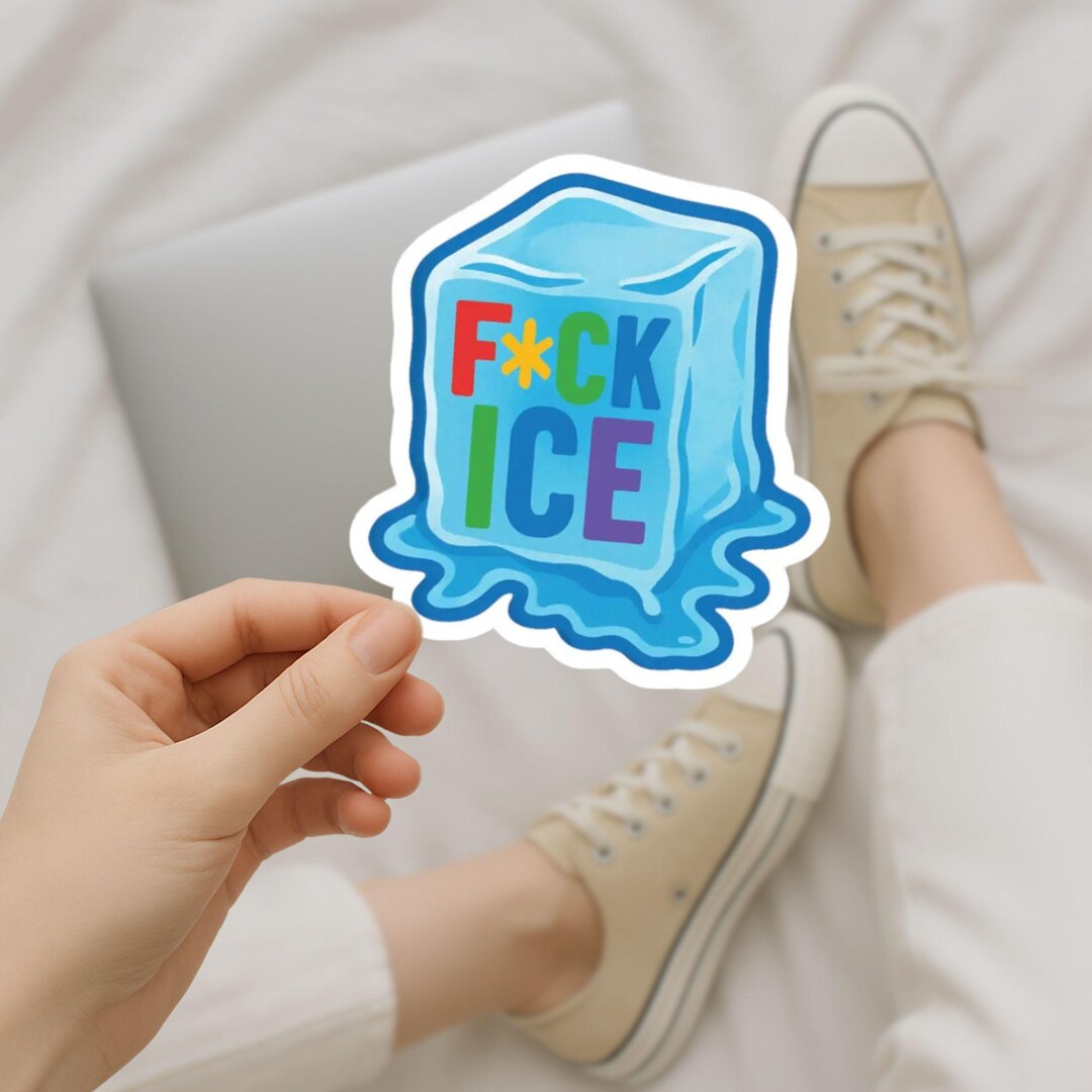 Abolish ICE Sticker: Melting Ice Cube Protest Decal - Etsy
