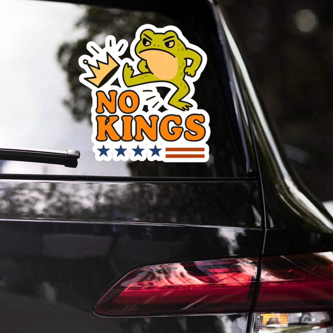 No Kings in America Sticker, Portland Frog Sticker, Resist Politics ...
