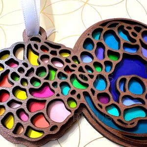 Custom Rainbow Embryo IVF Christmas Ornament - Laser Engraved ...