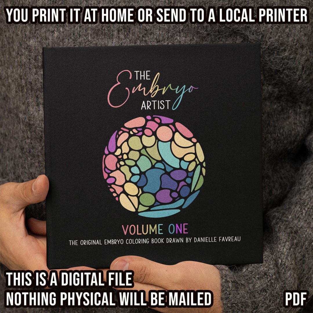 The Embryo Artist Coloring Book - Volume 1 - IVF - Fertility ...
