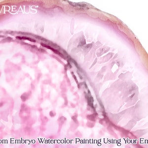 Geode Watercolor IVF Embryo Art Print - Hand Painted Embryo - Pregnancy ...