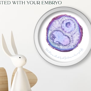 Geode Watercolor IVF Embryo Art Print - Hand Painted Embryo - Pregnancy ...