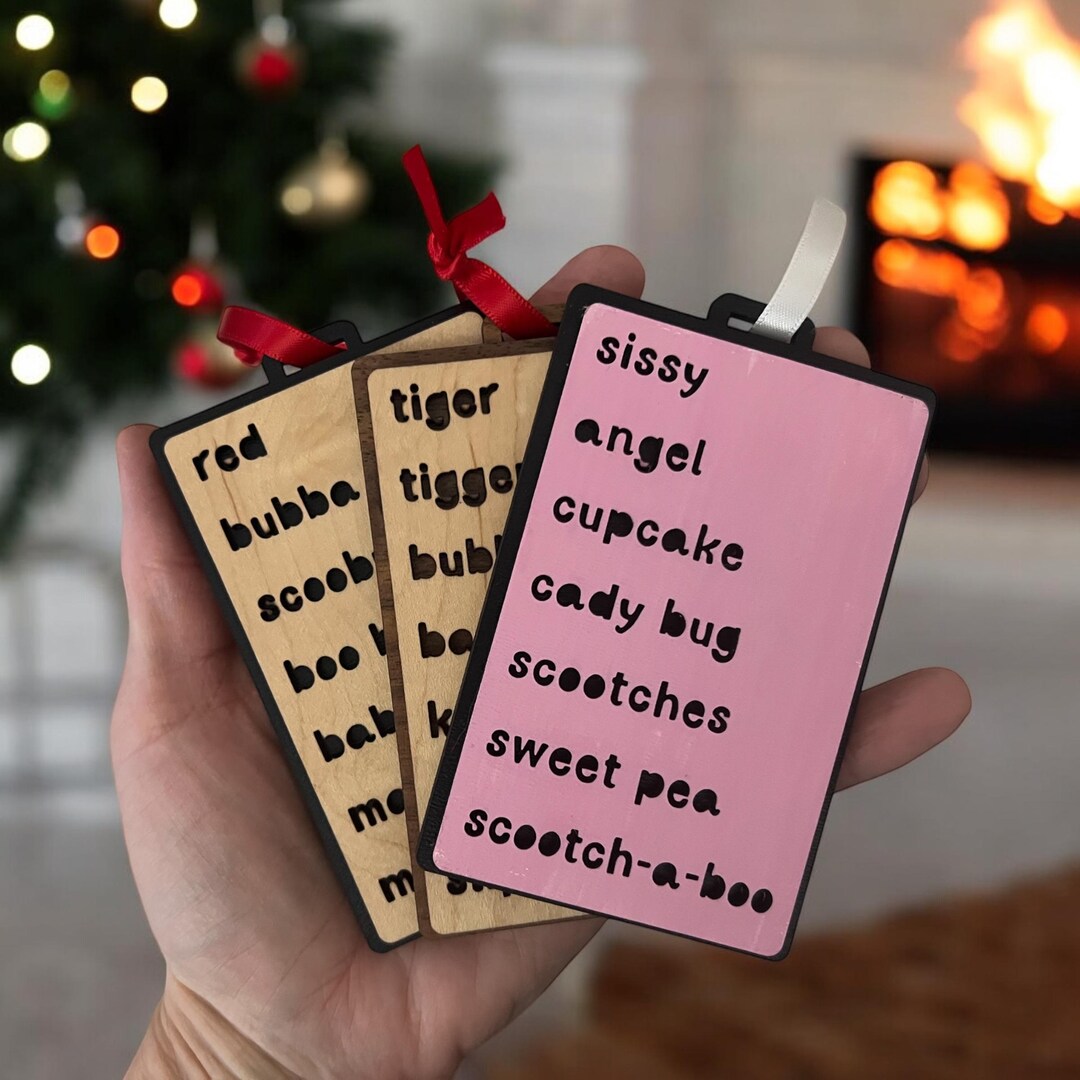 Personalized Nickname Christmas Ornament, Backpack Tag, Luggage Tag ...