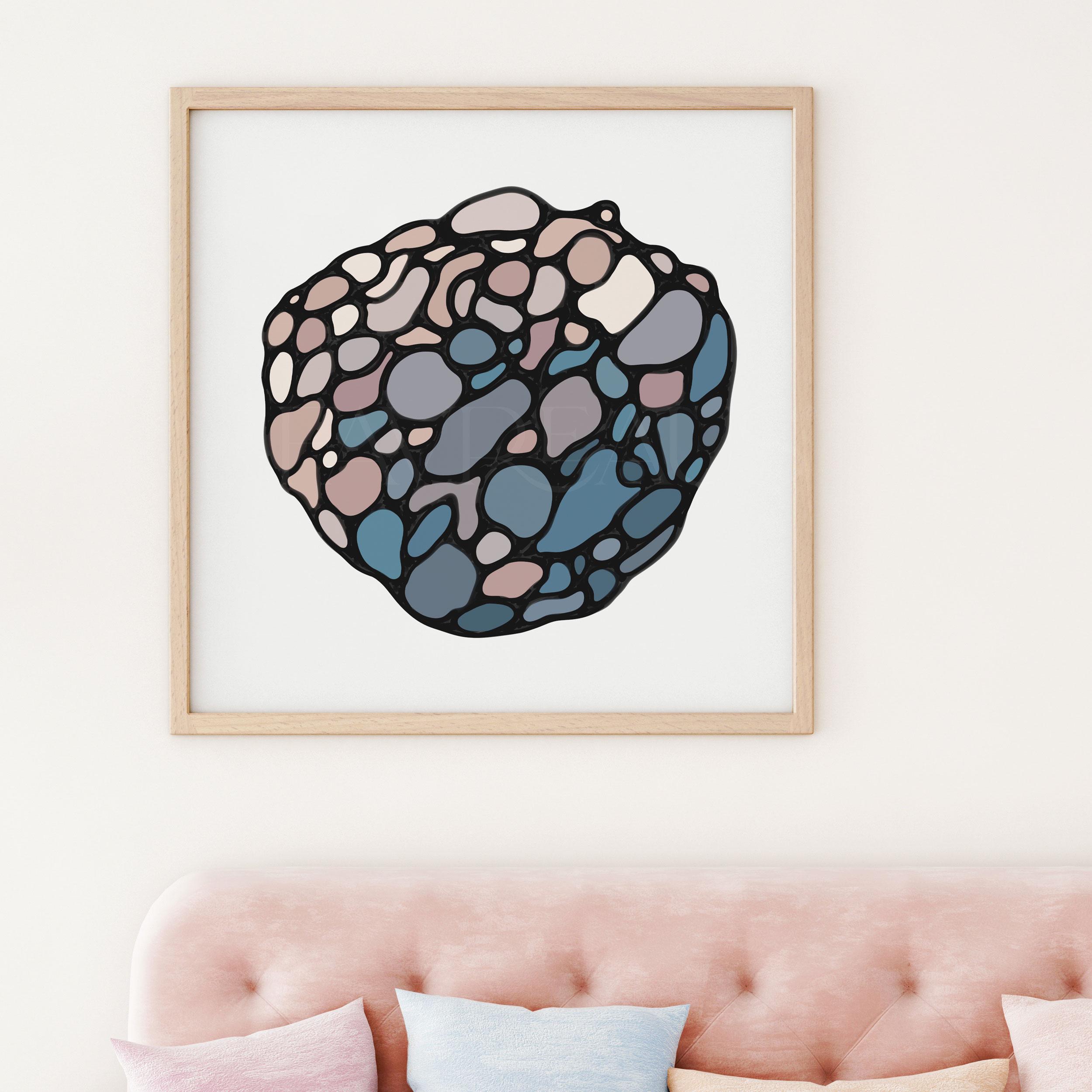 Rainbow Stained Glass Style Embryo IVF Painting - Hand Drawn and ...