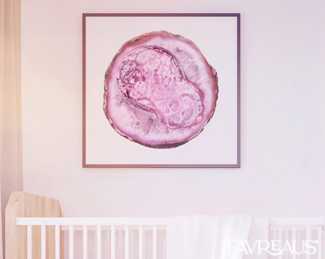 Geode Watercolor IVF Embryo Art Print - Hand Painted Embryo - Pregnancy ...