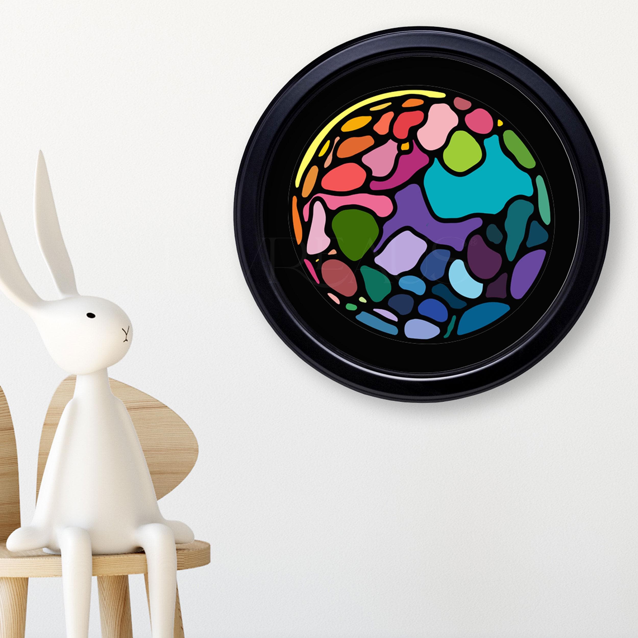 Rainbow Stained Glass Style Embryo IVF Painting - Hand Drawn and ...