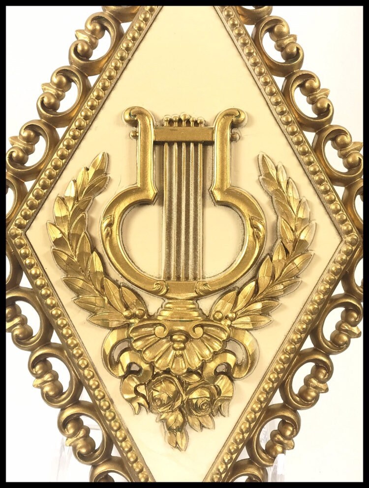 Vintage 70's Diamond Shaped Heraldic Laurel With Torch and | Etsy