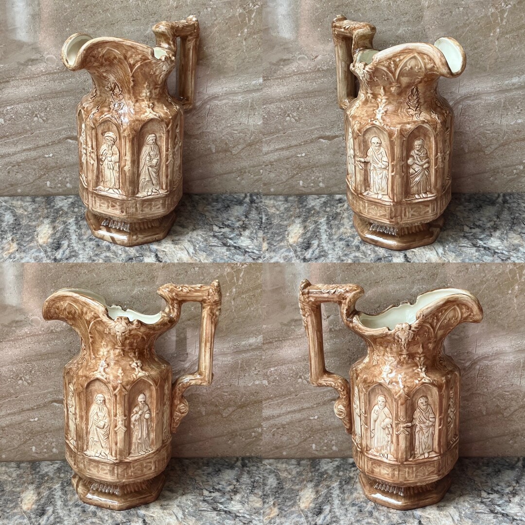 Vintage MCM Neoclassical Gothic 70s Apostle Italian Glazed Ceramic ...