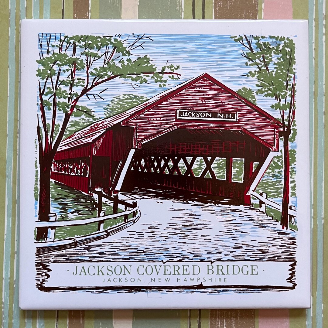 Vintage Jackson Covered Bridge New Hampshire Decorative Wall Hanging ...