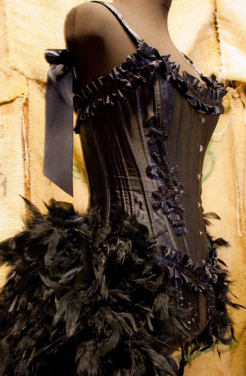 TWILIGHT Plus Size 2XL Burlesque Showgirl Corset Costume Sexy Black ...