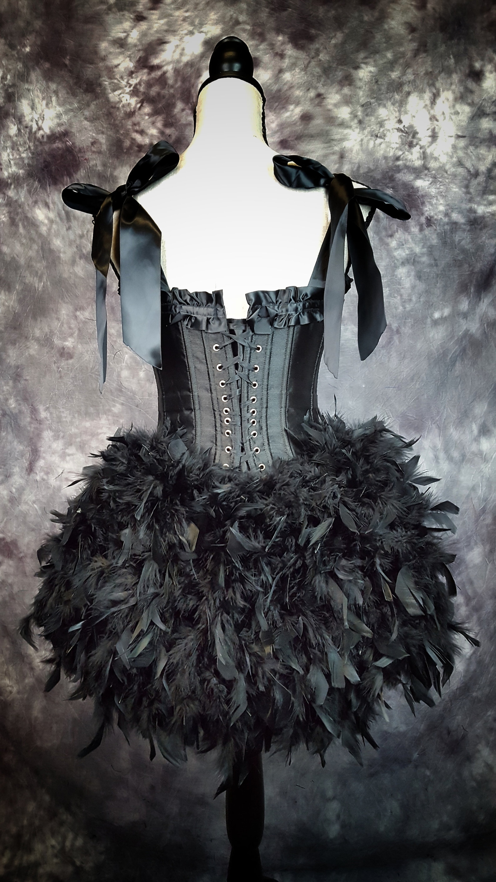 TWILIGHT Black Swan Burlesque Costume Corset Ballerina Sequins Corset ...