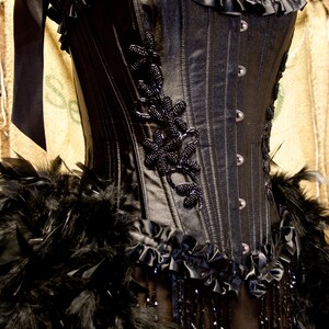 TWILIGHT Plus Size 2XL Burlesque Showgirl Corset Costume Sexy Black ...