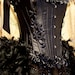 TWILIGHT Plus Size 2XL Burlesque Showgirl Corset Costume Sexy Black ...