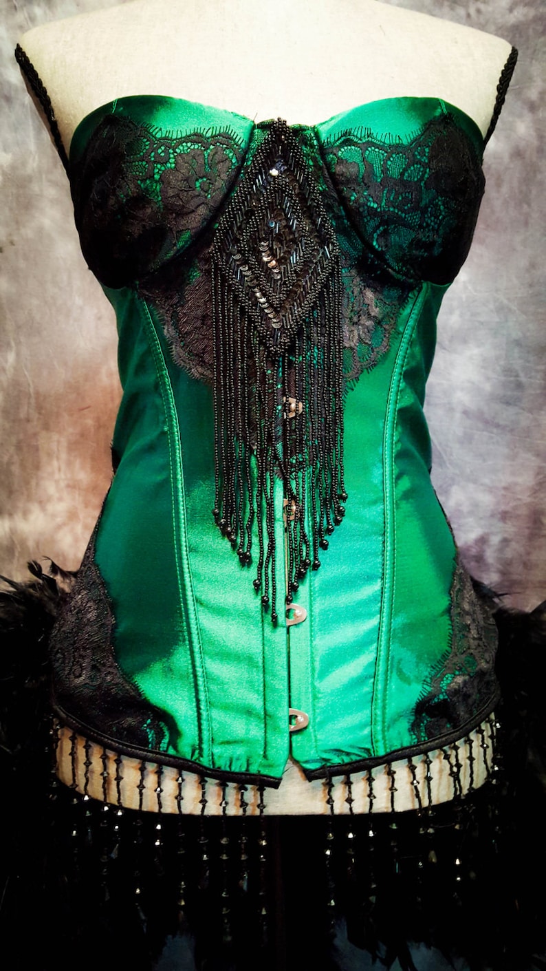 GREEN FAIRY Burlesque Costume Circus Vintage Style Corset - Etsy
