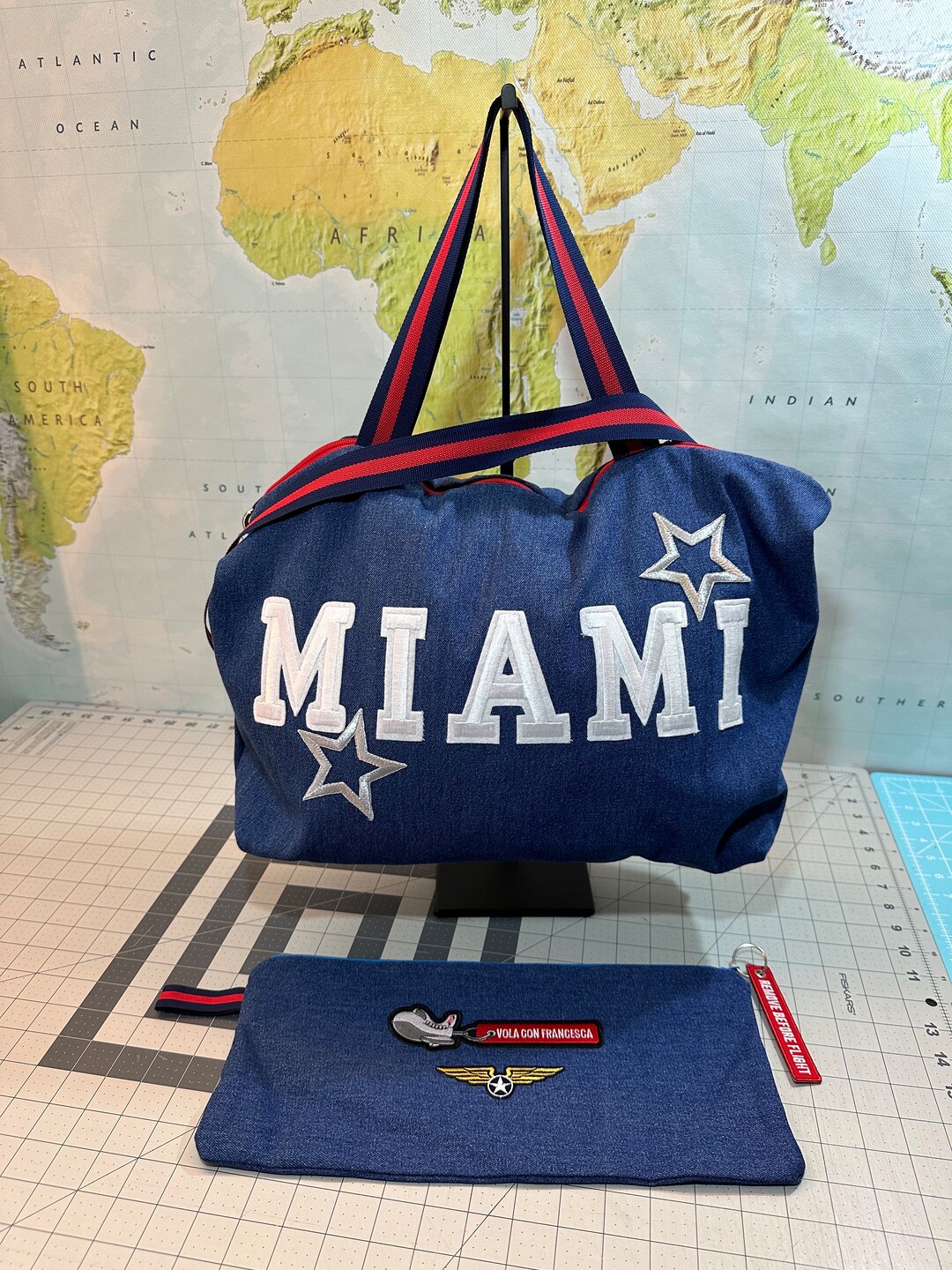 MIAMI BEACH BAG With Matching Pouch - Pool Party - Beach Gateway ...