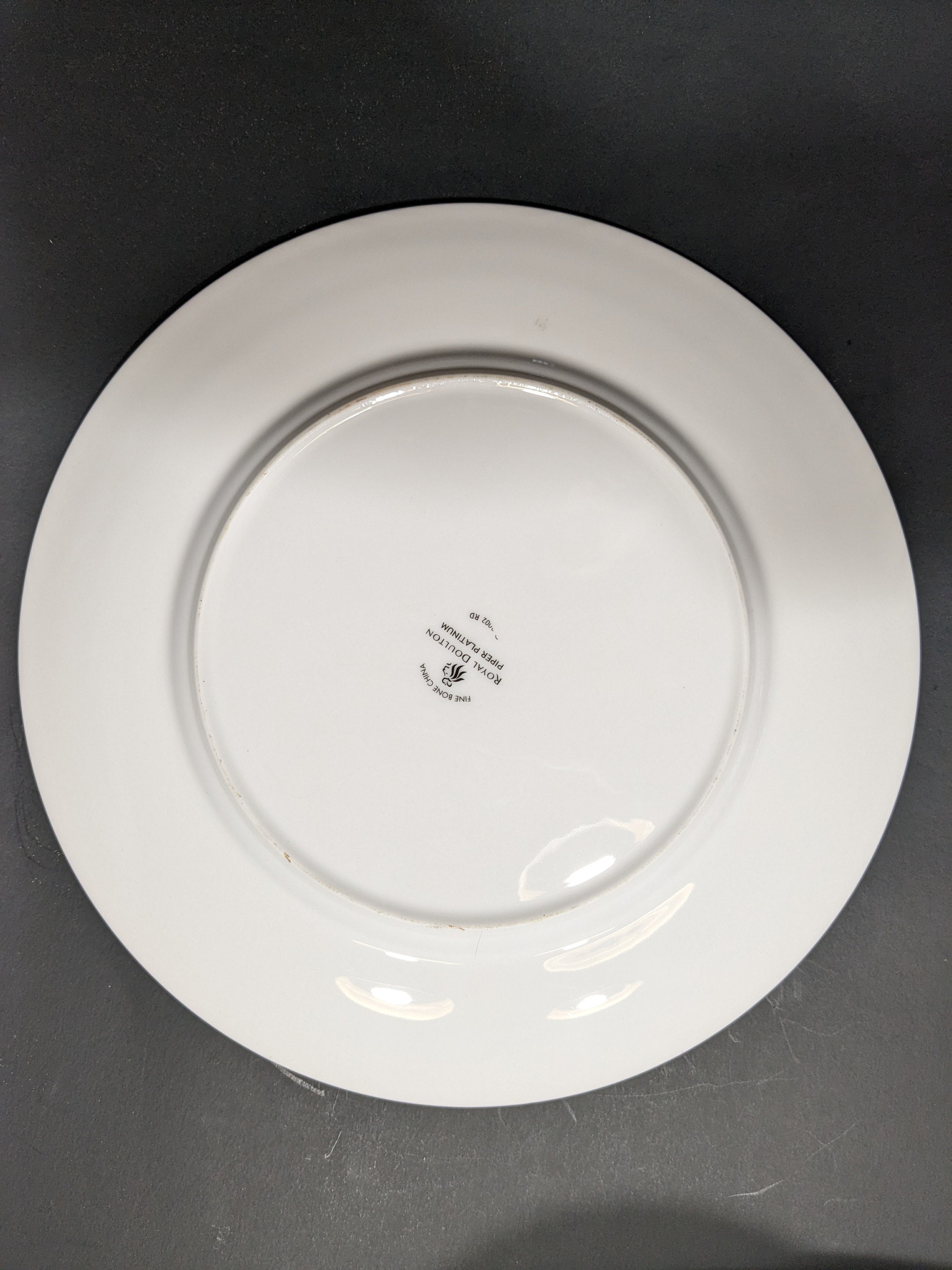 Royal Doulton Piper Platinum Dinner Plate | English Fine Porcelain ...