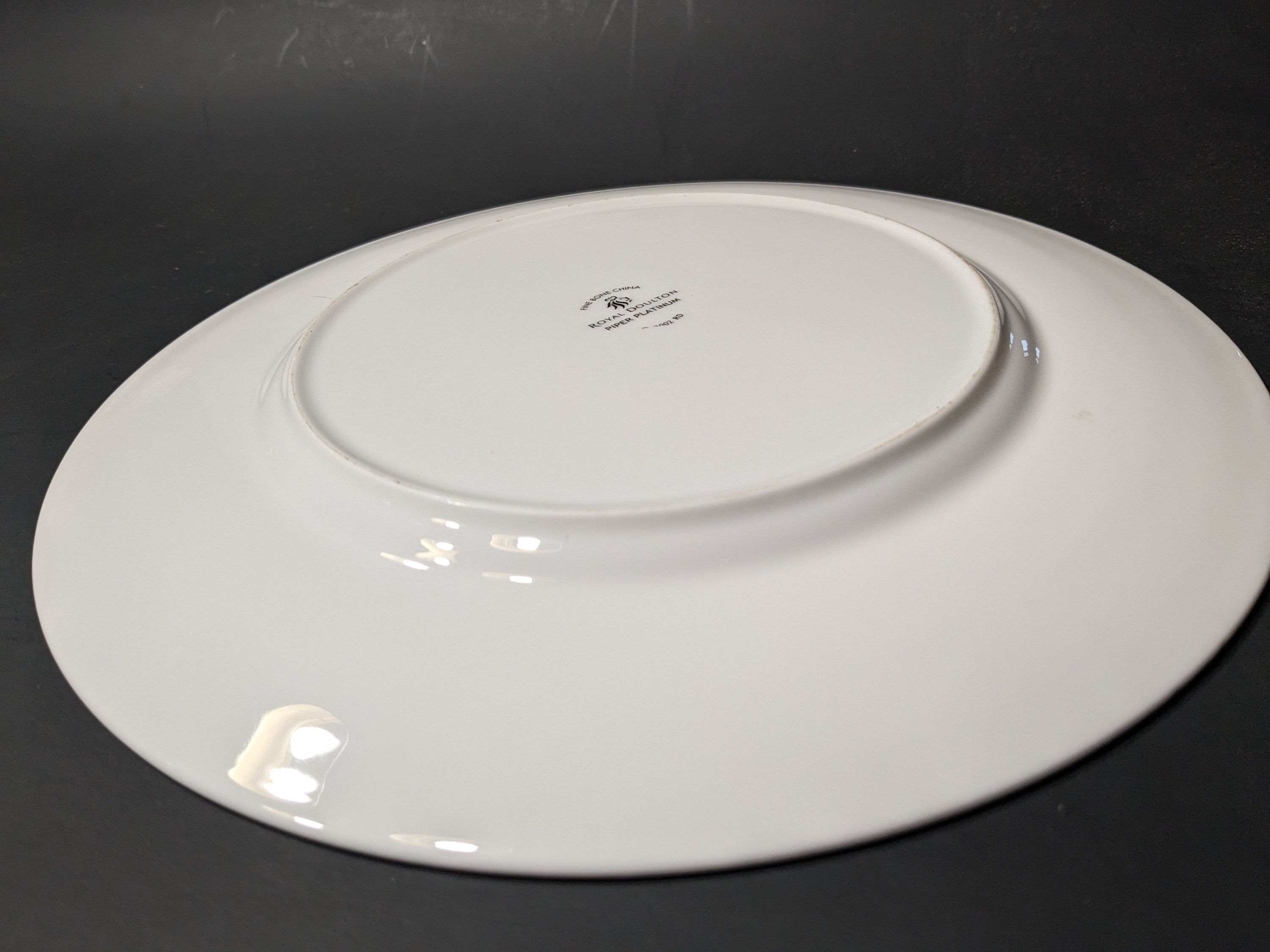 Royal Doulton Piper Platinum Dinner Plate | English Fine Porcelain ...