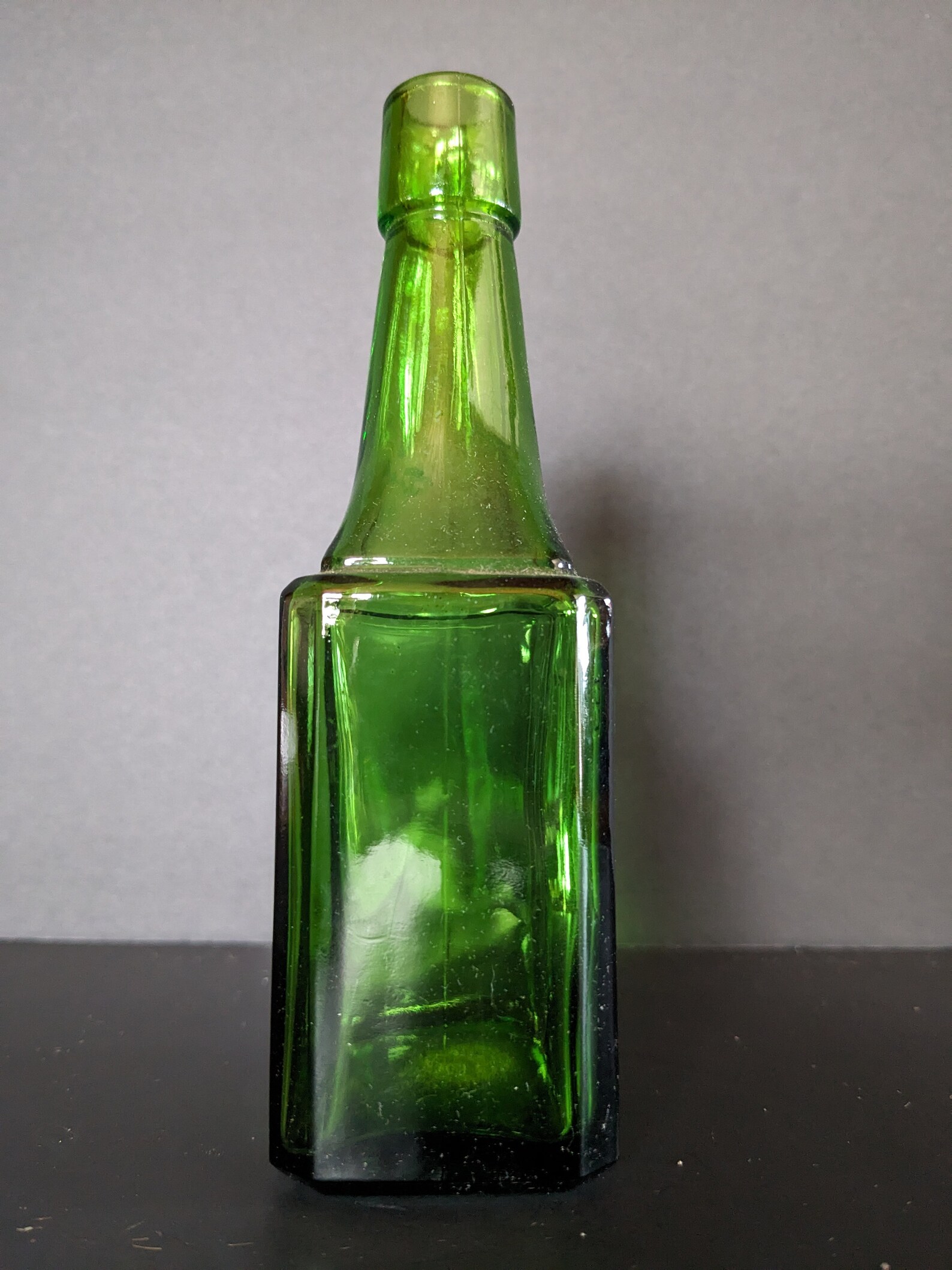 Green Bitters Bottle, Early American Pressed Glass, EAPG, No Stopper ...