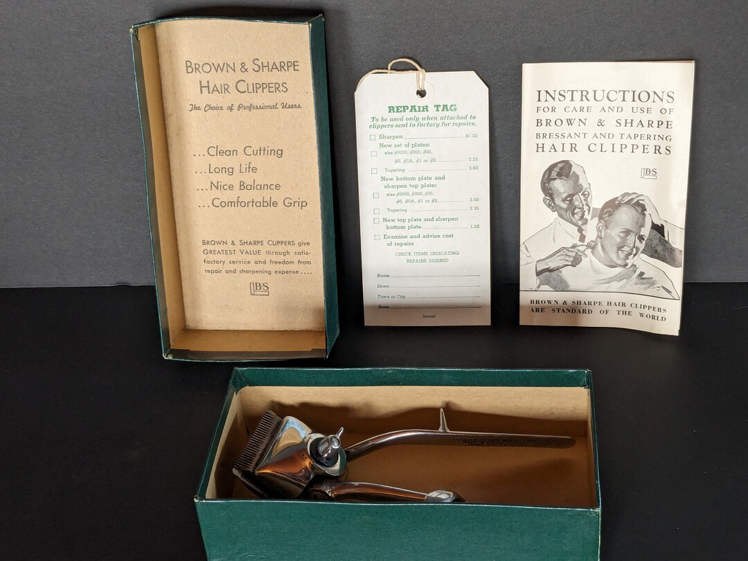 Vintage Brown & Sharpe Hair Clippers, Manual Hair Clippers, Free From ...
