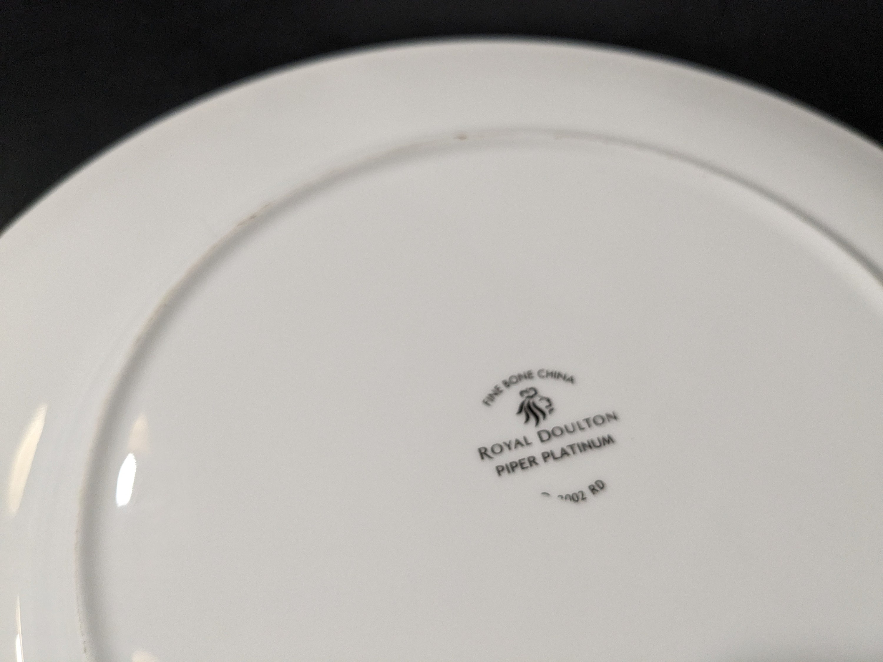 Royal Doulton Piper Platinum Dinner Plate | English Fine Porcelain ...