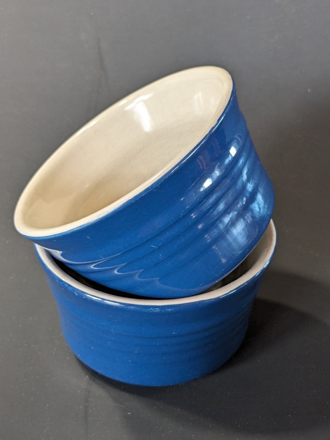 Mayfair & Jackson Navy Blue Ramekin: Pot De Creme Custard Cup - Etsy