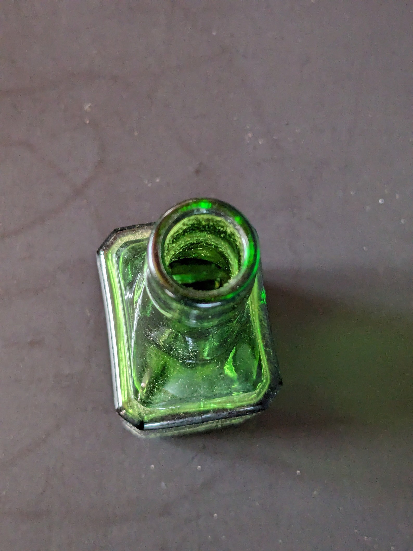 Green Bitters Bottle, Early American Pressed Glass, EAPG, No Stopper ...