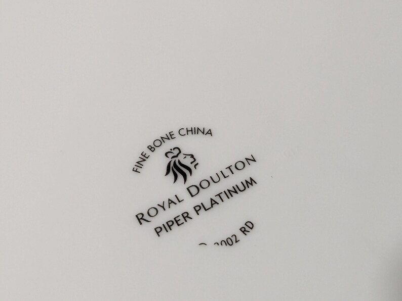 Royal Doulton Piper Platinum Dinner Plate | English Fine Porcelain ...