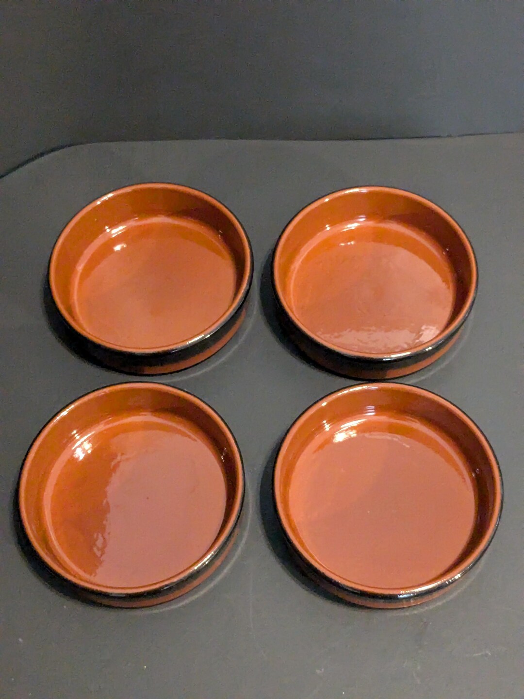 CERMER Ceramics Set of 4 Ramekins - Glossy Caramel Baking Dishes ...