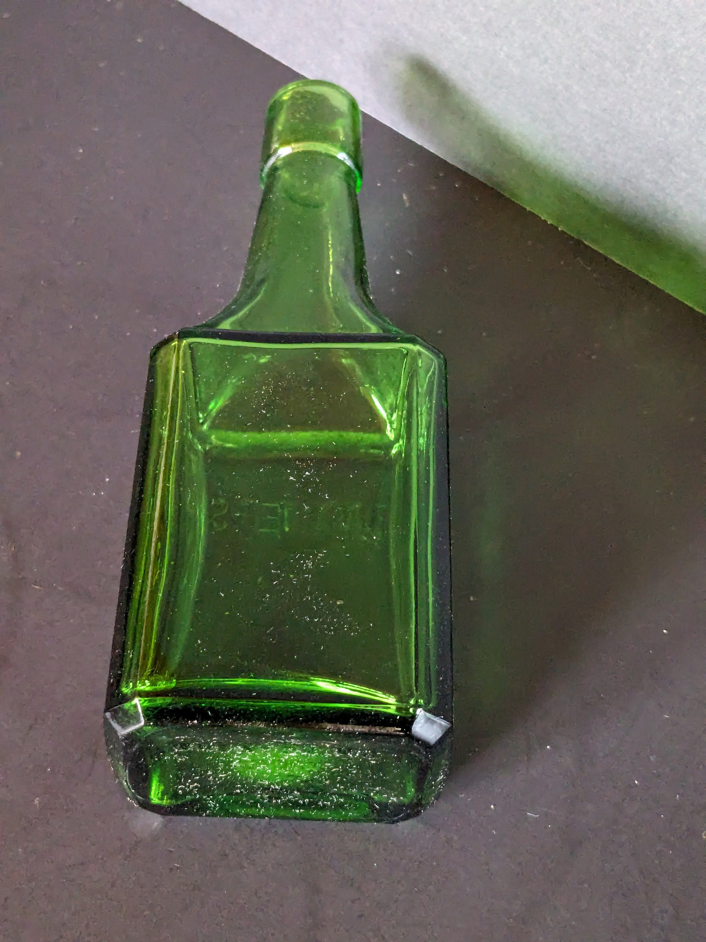 Green Bitters Bottle, Early American Pressed Glass, EAPG, No Stopper ...