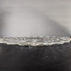 Fostoria American Cube Glass Double Handle Cake Plate, Vintage Kitchen ...