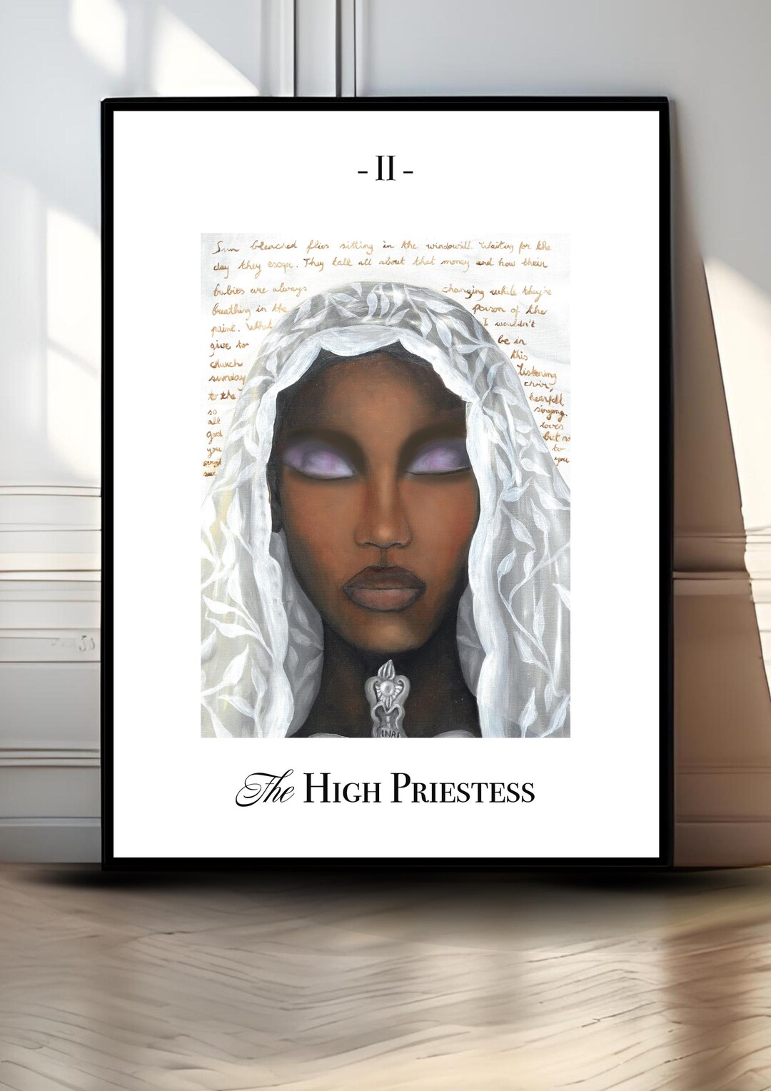 Tarot Poster, the High Priestess, Print, Wall Art, Painting, Oil on ...