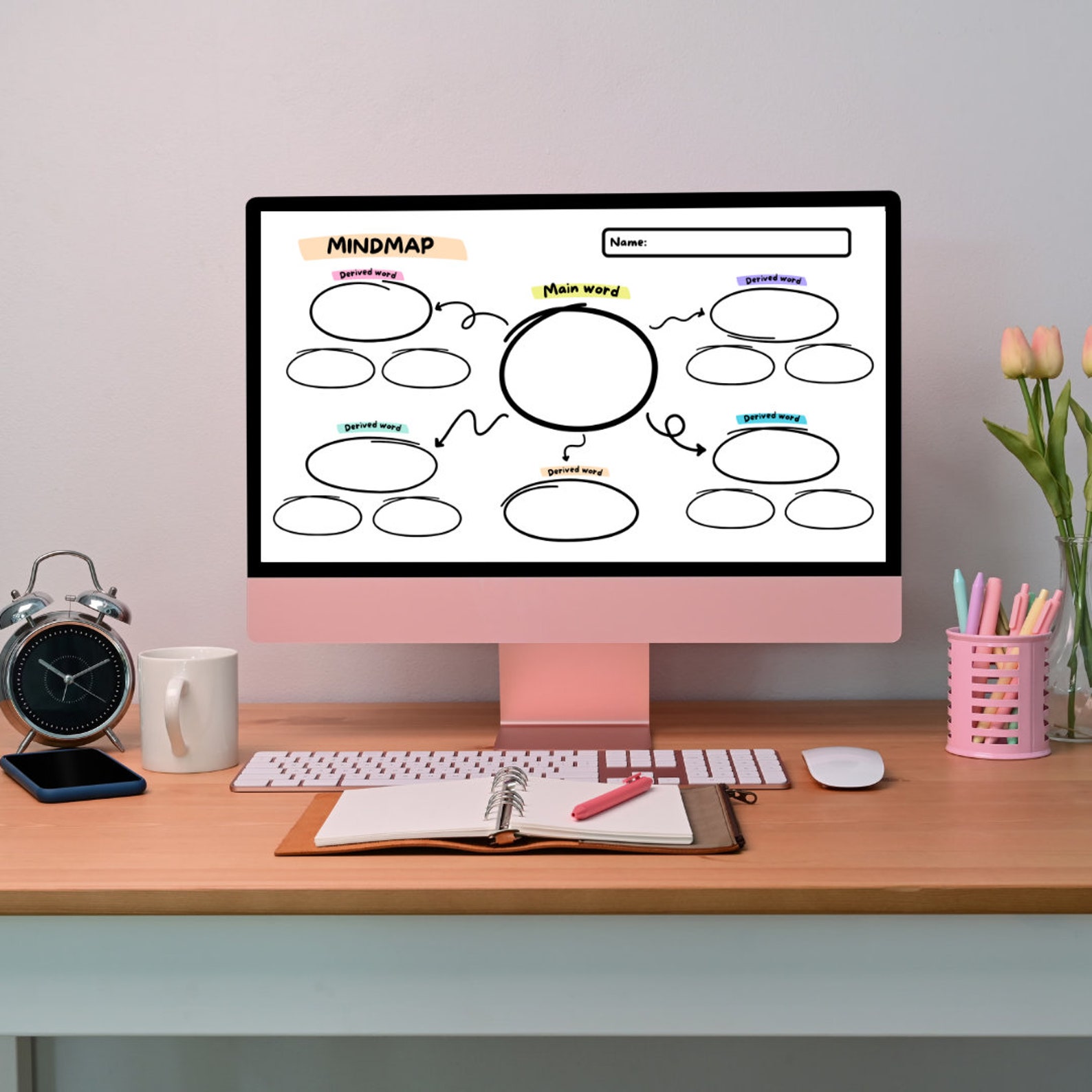 Adjustable Empty Mindmap Template for Students - Etsy