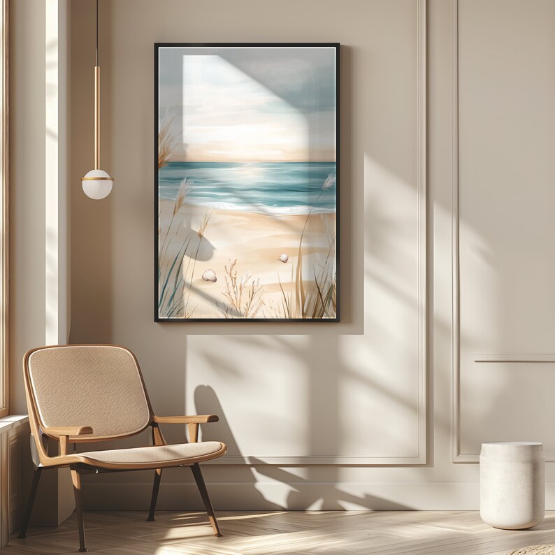 Beach Sunset Wall Art, Nature Landscape Print, Coastal Home Decor ...