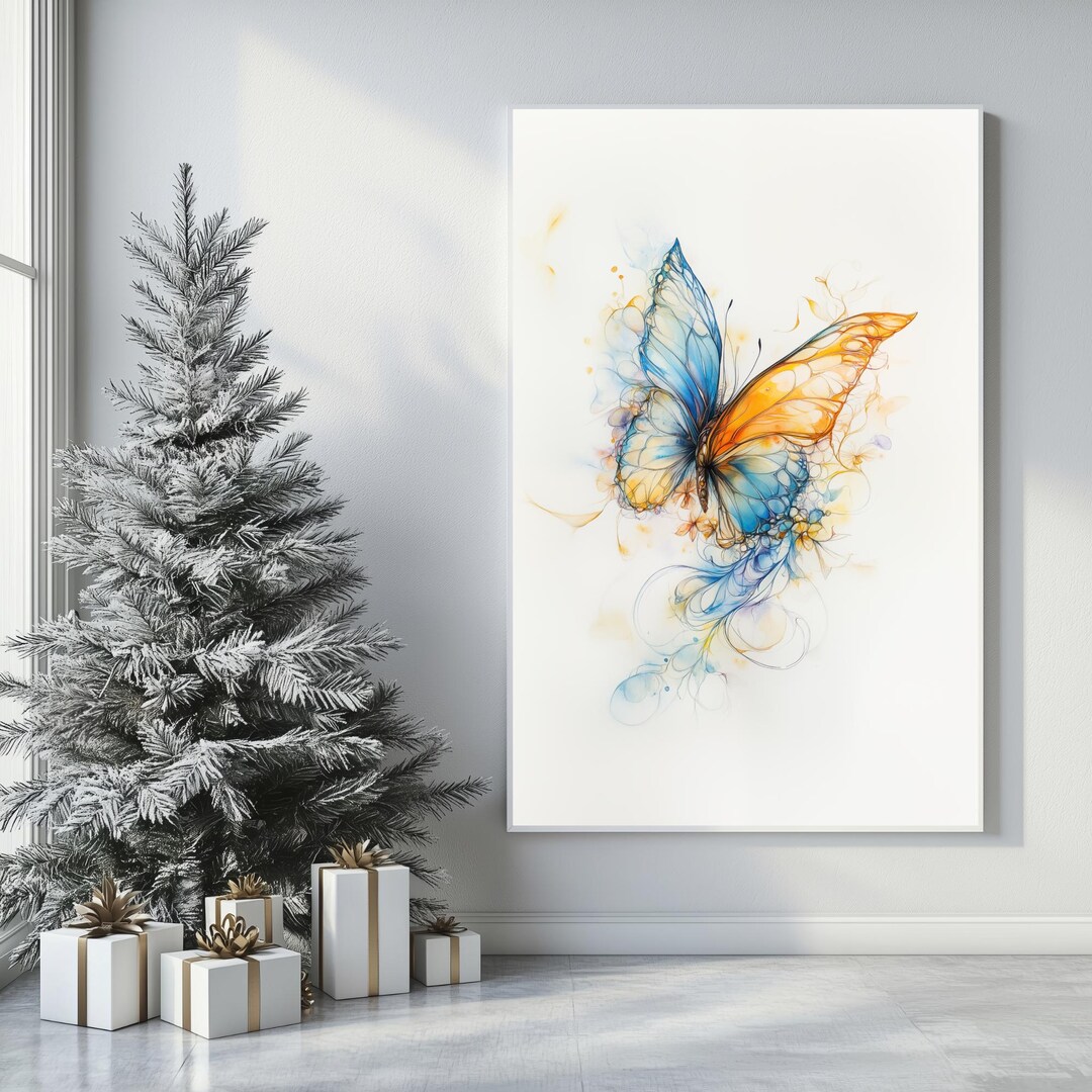 Butterfly Wall Art, Colorful Butterfly Print, Nature Home Decor ...