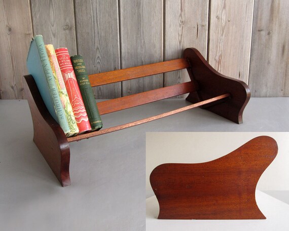 Vintage Desktop Sloping Book Rack / Wooden Desk Top Bookshelf - Etsy UK