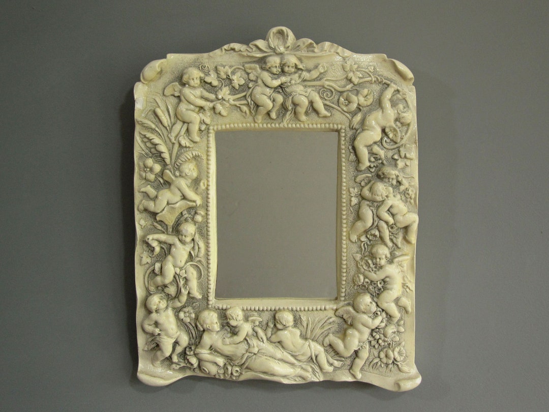 Vintage Plaster Cherubs Wall Mirror - Etsy UK