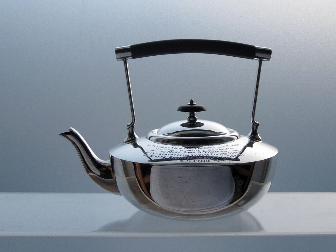 Antique 1920s Silver Plated Teapot, Daniel and Arter / Vintage ...