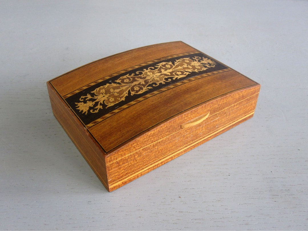 Vintage Sorrento Ware Wooden Box With Veneer Inlay - Etsy UK