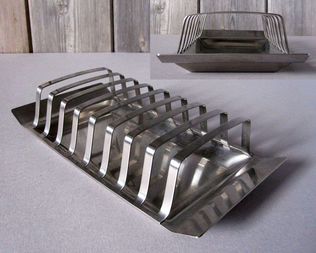 Vintage Brushed Steel Toast Rack Satinsteel / Mid Century - Etsy