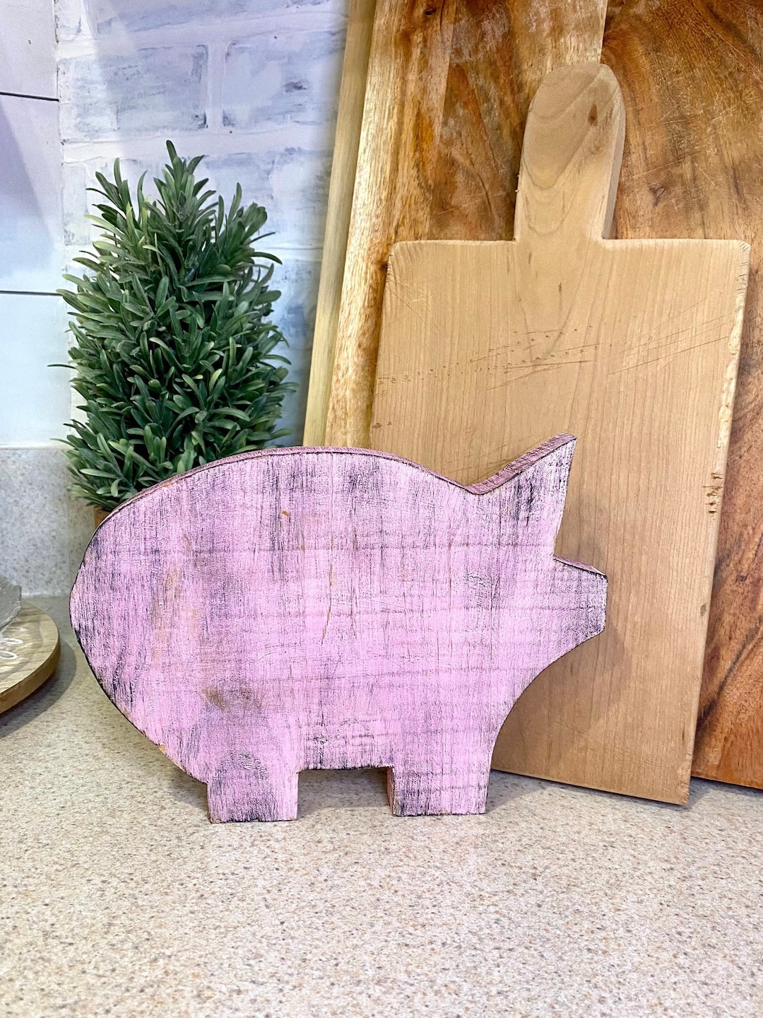 Primitive Pig Wooden Pig Primitive Decor Kitchen Sign - Etsy