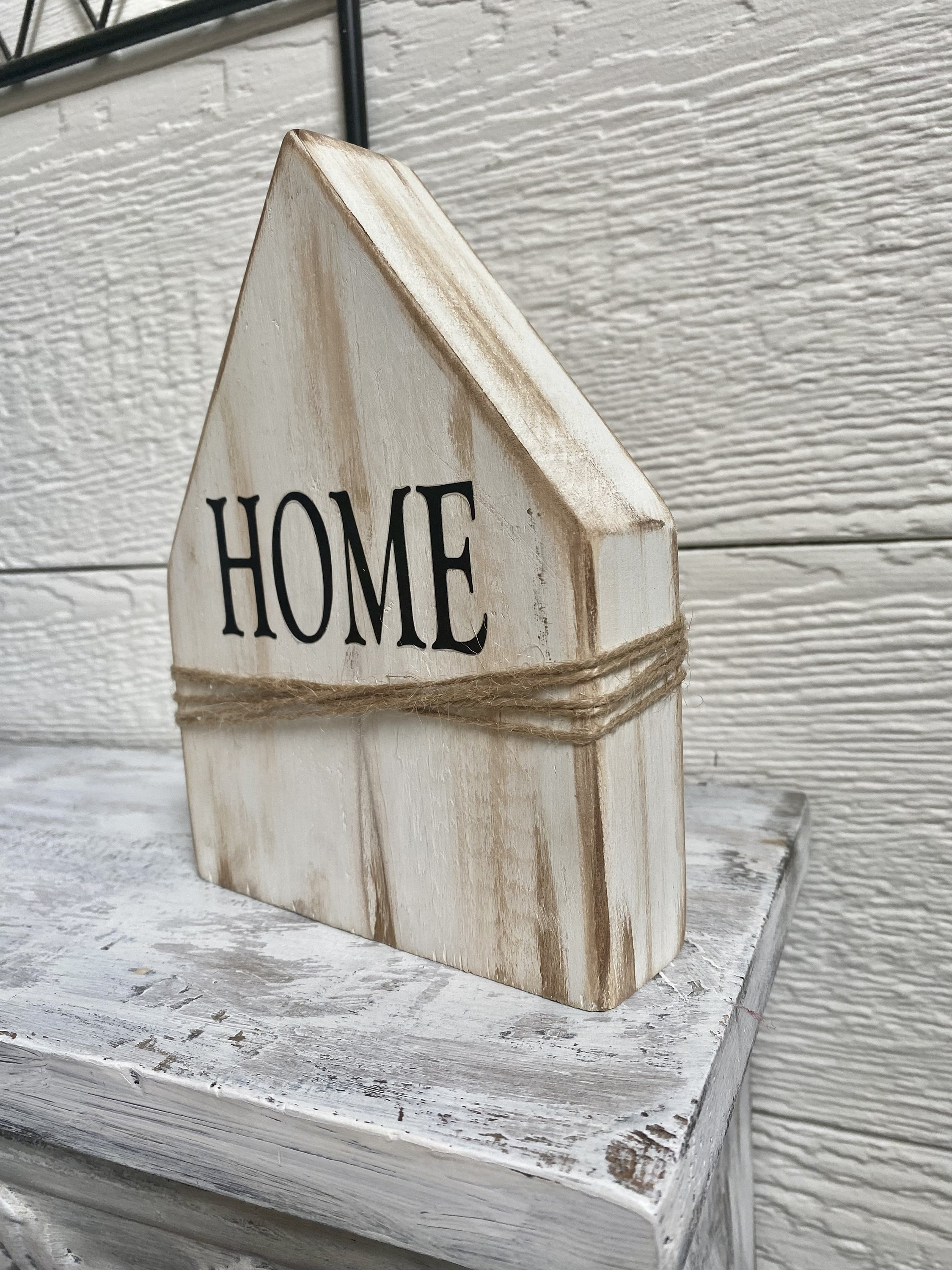 Wood Block House Home Sign Farmhouse Sign - Etsy