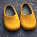 Orange Felt Wool Slippers Wooly Cozy Home Slippers for Women - Etsy